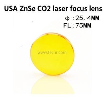 China CO2  laser lens convex lens 25.4MM Diameter 75MM Focus length imported USA ZnSe for sale