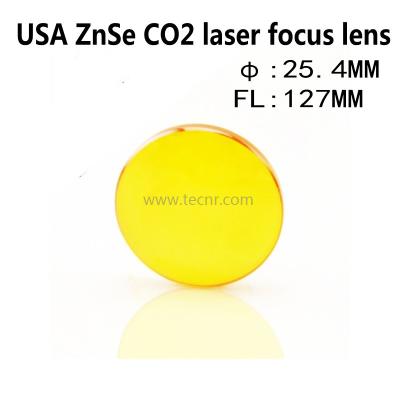 China CO2  laser lens convex lens 25.4MM Diameter 127MM Focus length imported USA ZnSe for sale