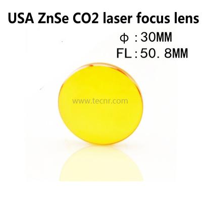 China USA optical znse window lens 30MM Diameter 50.8MM Focus length for laser cutting machine for sale