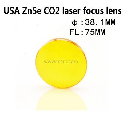 China USA ZnSe laser pointer lens 38.1MM diameter 75MM focus length for laser engraving machine for sale
