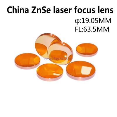 China China ZnSe CO2 laser mirror lens 19.05MM Diameter 63.5MM focus length for laser cutting machine for sale