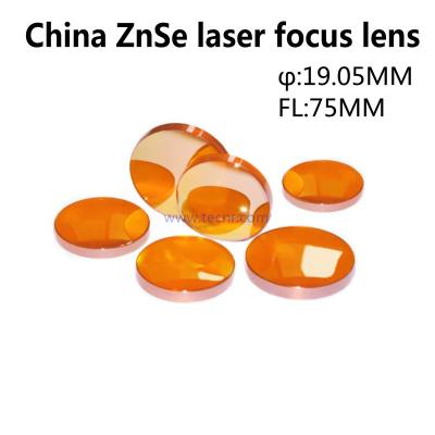 China China ZnSe CO2 laser optics lens 19.05MM Diameter 75MM focus length for laser engraver for sale