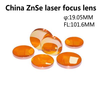 China CO2 laser optics lens 19.05MM Diameter 101.6MM focus length China  ZnSe material for sale