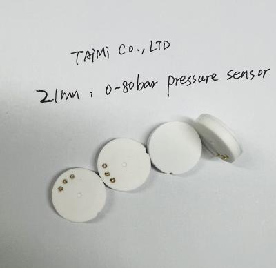 China 21mm Round Ceramic Capacitance Pressure Sensor 100bar Corrosive Liquid Medium for sale