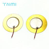 China PIezo Ceramic Brass Buzzer Sheet Sound Electronics Key Tone Alarm Tone Buzzer Slice for sale