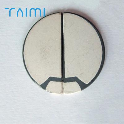 China 25mm Diameter 3MHz Frequency Half Moon Shaped Piezoelectric Disk Piezo Ceramic Disc for Heartbeat Monitoring for sale