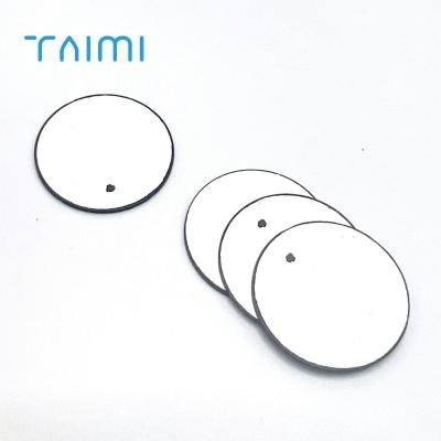 China 30mm 13pF Piezoelectric Ceramic Disc High Frequency Ultrasonic Crystal Disc Transducer for sale
