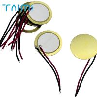 China Piezo element 30mm Piezo Ceramic Brass Buzzer Sheet Ultra-thick copper sheet 0.66mm with cable for sale