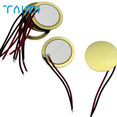 China Piezo element 30mm Piezo Ceramic Brass Buzzer Sheet Ultra-thick copper sheet 0.66mm with cable for sale