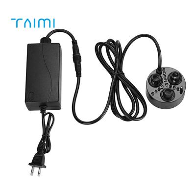 China 12 LED Lights 1500mL/h Three-Head Mist Maker Fog Machine Ultrasonic Atomizing Transducer for Hollowen Pond Garden Rocker for sale