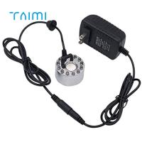 China Corrosion Resistant Ultrasonic Atomizing Transducer with 350ML/H Maximum Evaporation and 12LEDs Color Change Piezoelectric Humidifier for sale