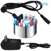 China Corrosion Resistant Ultrasonic Atomizing Transducer with 350ML/H Maximum Evaporation and 12LEDs Color Change Piezoelectric Humidifier for sale