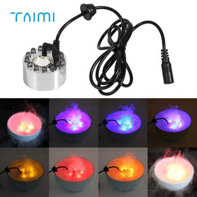 China Corrosion Resistant Ultrasonic Atomizing Transducer with 350ML/H Maximum Evaporation and 12LEDs Color Change Piezoelectric Humidifier for sale