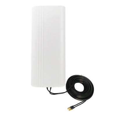 China Global 1700-2700MHz 14dBi Dual Polarized Directional Panel MIMO 4G LTE Antenna with 2*15 Meters Cable for sale