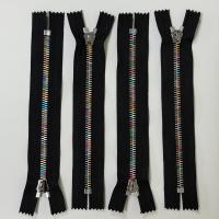 China Colorful Granular Corn Shaped #5 Aluminum Zipper Smooth Durable Metal Zipper for sale