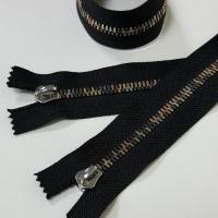 China Retro Texture Corn Shaped Metal Zipper #5 Glossy Three Dimensional Zipper for sale