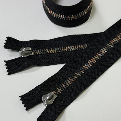 China Retro Texture Corn Shaped Metal Zipper #5 Glossy Three Dimensional Zipper for sale