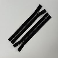 China Euro Teeth #3 Metal Zipper Bright Nickel Ultra Smooth Sliding 40cm for sale
