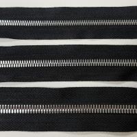 China Double Pointed Teeth Metal Zipper #5 Rust Resistant Secure Interlocking Zipper for sale