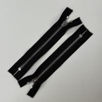 China Durable #5 Euro Teeth Metal Zipper Bright Nickel 60cm Resistant Deformation for sale