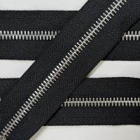 China Durable #5 Euro Teeth Metal Zipper Bright Nickel 60cm Resistant Deformation for sale