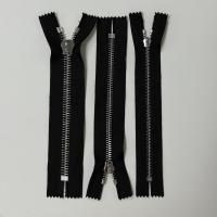 China Bright Nickel #8 Metal Zipper 60cm Smooth Operation European Style for Garments for sale