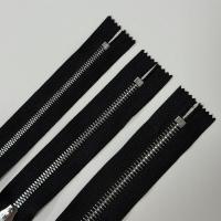 China Bright Nickel #8 Metal Zipper 60cm Smooth Operation European Style for Garments for sale