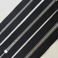 China High Class #5 Corn Teeth Metal Zipper Bright Nickel Precision Ground 5mm Width for sale