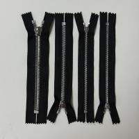 China Bright Nickel #3 Double Pointed Teeth Metal Zipper Double Row Tooth Engagement 60cm for sale