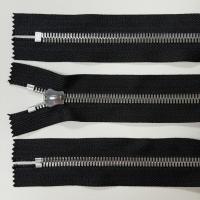China Excellent Hold #8 Double Pointed Teeth Metal Zipper Bright Nickel 80cm for sale