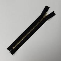 China Light Gold #3 Y-Shape Metal Zipper High Tensile Strength Brass Teeth 80-120cm for sale