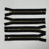China Light Gold #3 Y-Shape Metal Zipper High Tensile Strength Brass Teeth 80-120cm for sale