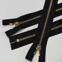 China Durable #5 Metal Zipper Light Gold Y Shape Smooth Tooth for Clothing Bags for sale
