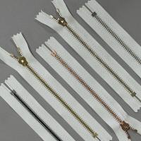 China Multi Color Electroplating Metal Zipper #5 Y Shape Light Gold Zipper for sale
