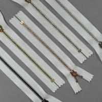 China Durable #5 Y Shape Metal Zipper Rose Gold Precision Electroplating Stable Quality for sale