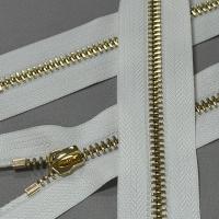 China Uniform Color #5 Y Shape Metal Zipper Shiny Gold High End Leather Fashion Accessory for sale