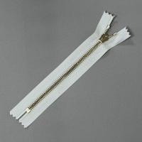 China Light Gold Metal Zip #5 Corn Teeth Arching Resistant Customizable 30cm for sale