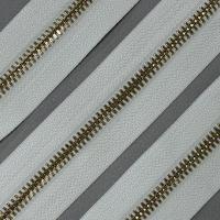 China Light Gold Metal Zip #5 Corn Teeth Arching Resistant Customizable 30cm for sale