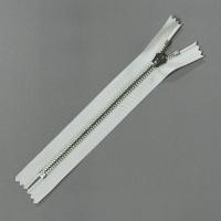 China Durable #5 Euro Teeth Metal Closed End Zipper Bright Nickel Precise Dimensions for sale