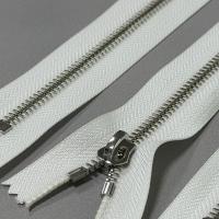 China Durable #5 Euro Teeth Metal Closed End Zipper Bright Nickel Precise Dimensions for sale