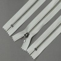 China Durable #5 Euro Teeth Metal Closed End Zipper Bright Nickel Precise Dimensions for sale
