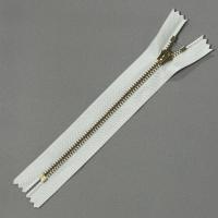 China Mature Technology #5 Euro Teeth Metal Zipper Precision Grinding High Tensile Light Gold 80cm for sale