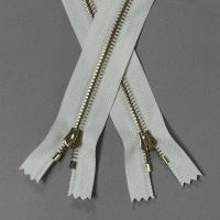 China Mature Technology #5 Euro Teeth Metal Zipper Precision Grinding High Tensile Light Gold 80cm for sale