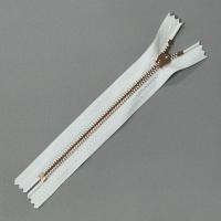 China High Density Webbing #5 Euro Teeth Metal Zipper Rose Gold Luxurious Texture 60cm for sale