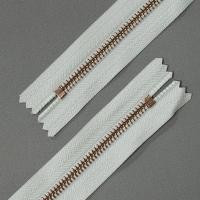 China High Density Webbing #5 Euro Teeth Metal Zipper Rose Gold Luxurious Texture 60cm for sale