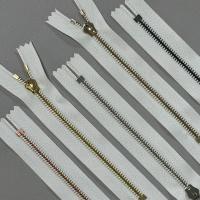 China High Density Webbing #5 Euro Teeth Metal Zipper Rose Gold Luxurious Texture 60cm for sale