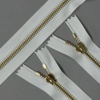 China Explosion Resistant #5 Metal Close End Zipper Shiny Gold 600 Hour Salt Spray for sale