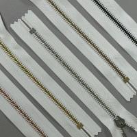 China Explosion Resistant #5 Metal Close End Zipper Shiny Gold 600 Hour Salt Spray for sale