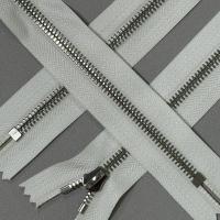 China Bright Nickel Rugged Metal Zip #5 Durable Double Pointed Teeth Zipper for sale