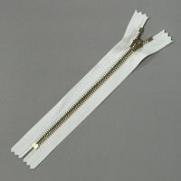 China Light Gold Flexible Brass Zipper #5 Double Pointed Teeth Metal Zipper 80cm for sale
